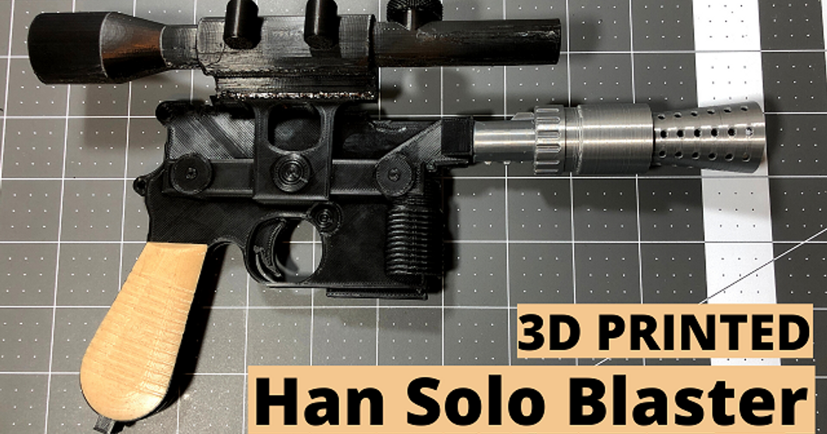 Han Solo Style Blaster by 3D Print Stuff | Download free STL model ...