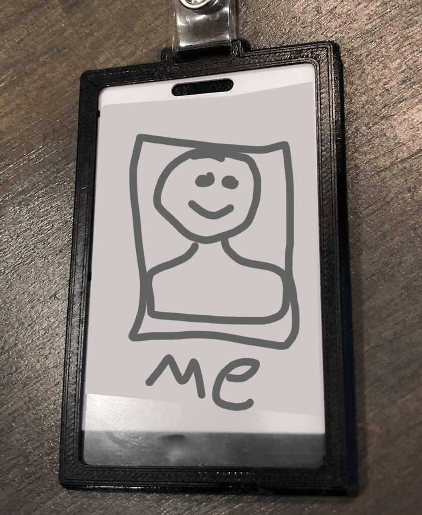 ID Badge & Desk Key Holder by az | Download free STL model | Printables.com