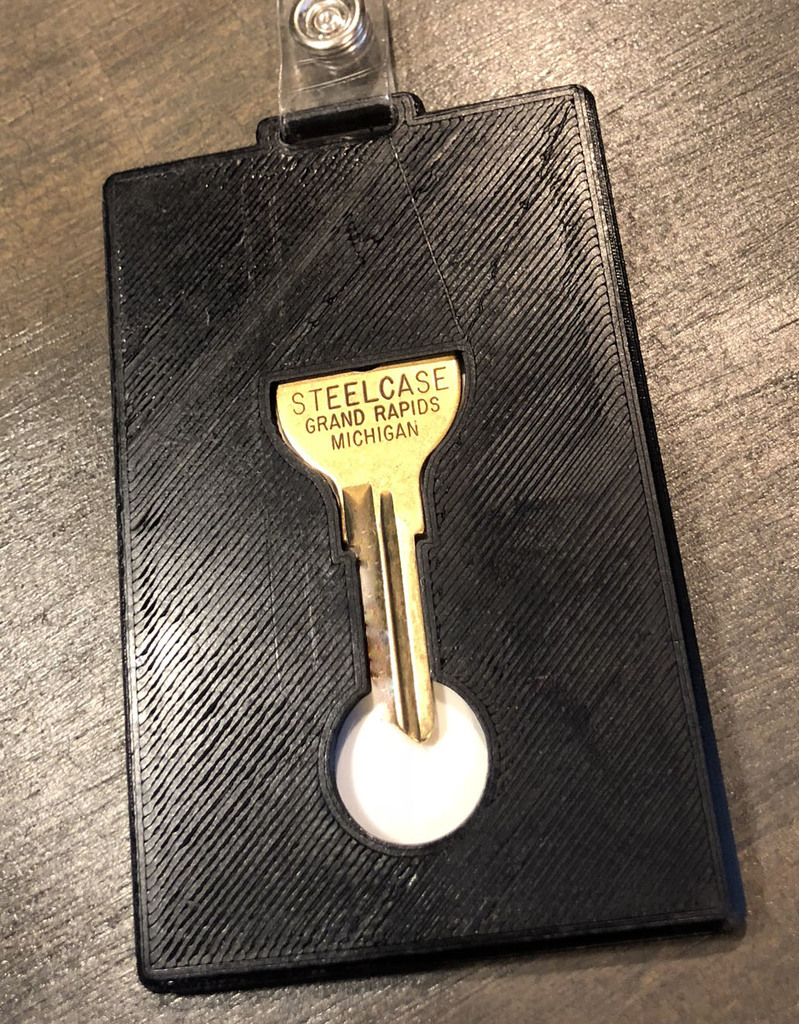 ID Badge & Desk Key Holder by az | Download free STL model | Printables.com