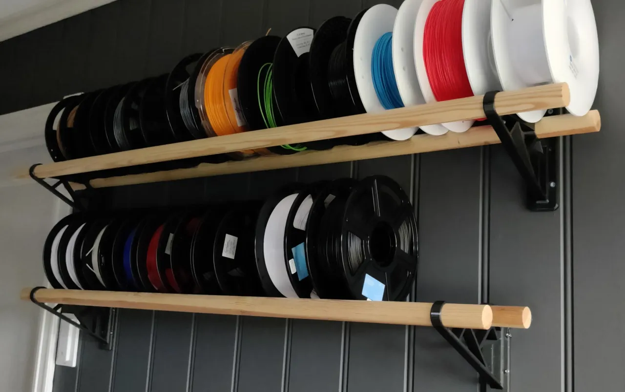 [V2!] Spool Wall Rack by Tech Wave | Download free STL model ...
