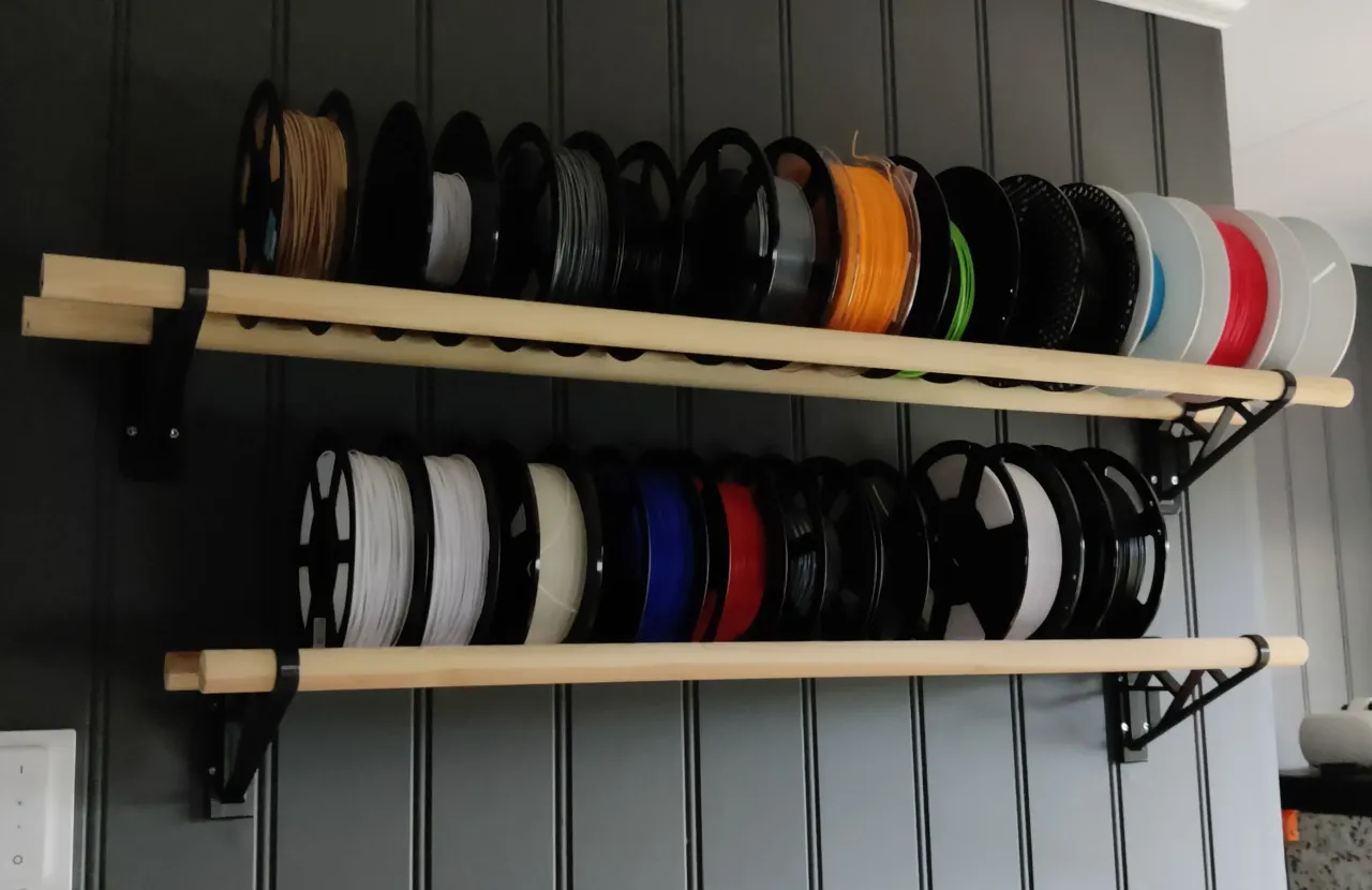[V2!] Spool Wall Rack by Tech Wave | Download free STL model ...
