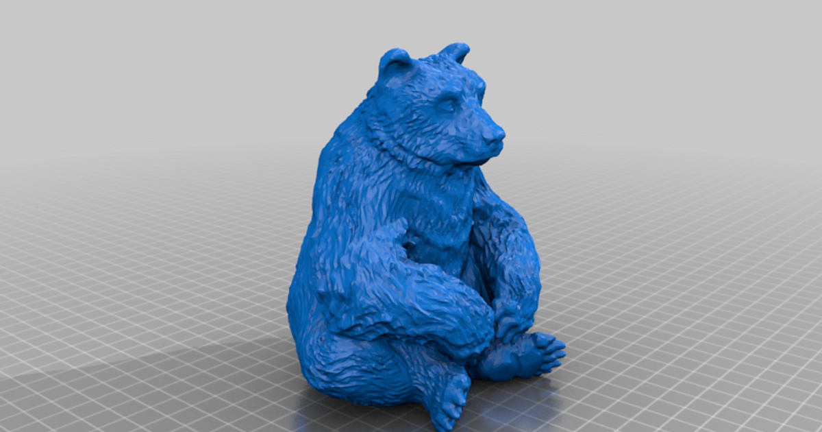 meditation Bear by Lex | Download free STL model | Printables.com
