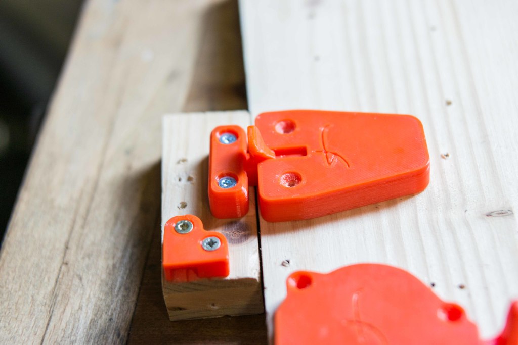 Spring latch sliding door bolt lock: rubber band, metal spring, 3D ...