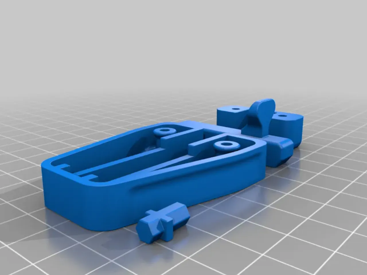 Spring latch sliding door bolt lock: rubber band, metal spring, 3D ...