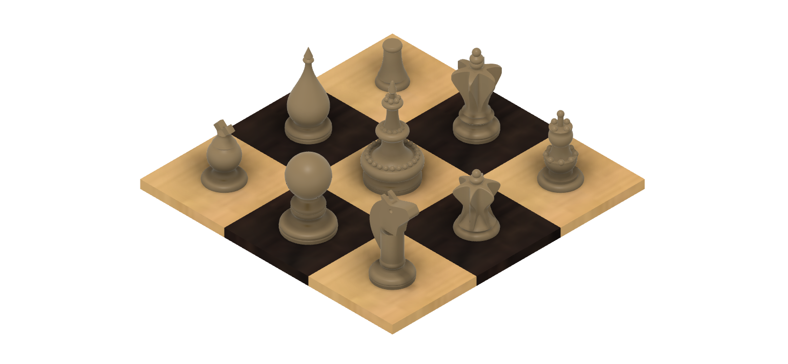 Courier Chess by elektronchika | Download free STL model | Printables.com