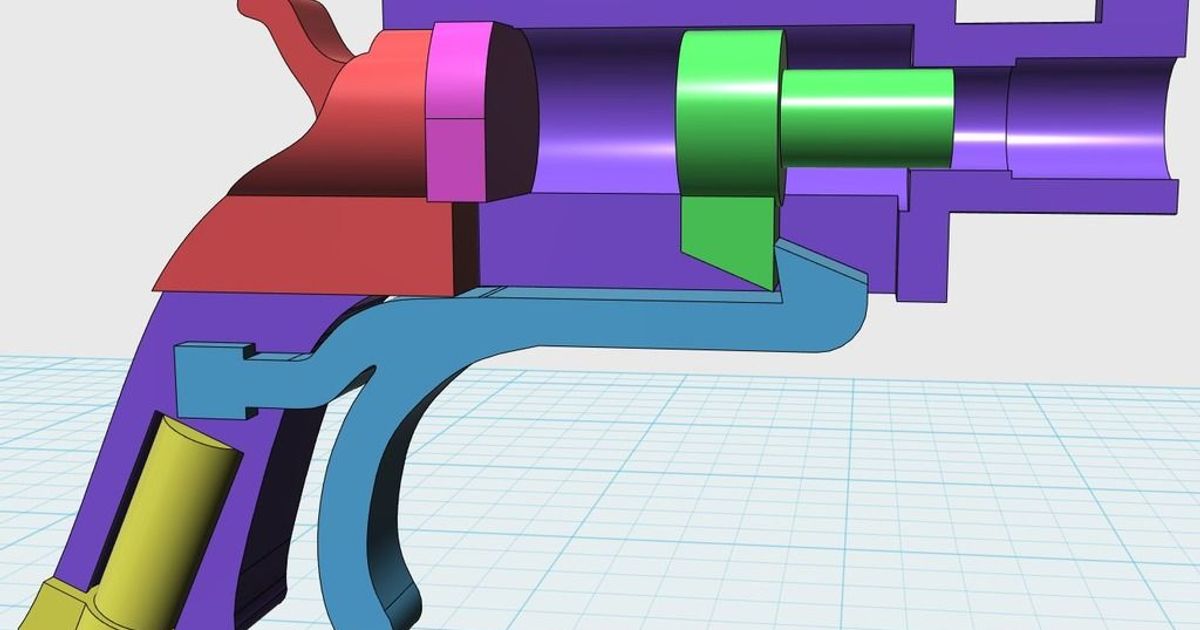 Tiny spring revolver by Stefano Toso | Download free STL model ...