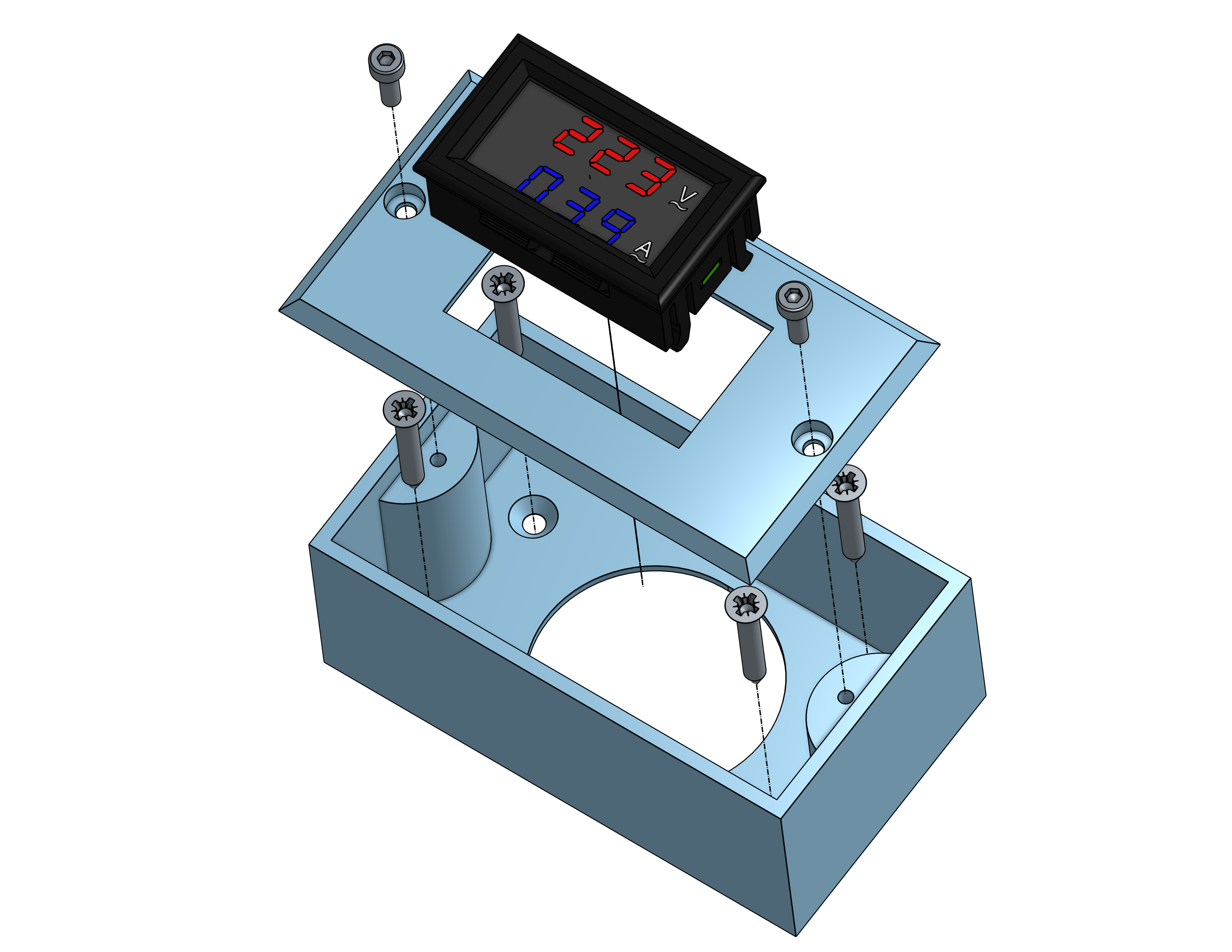 Voltmeter & Ammeter Case by noahbjohnson | Download free STL model ...