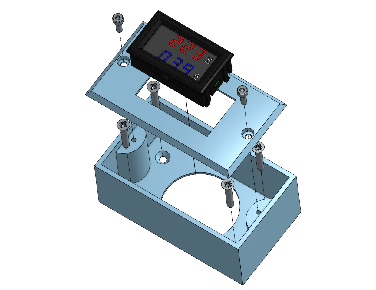 Voltmeter & Ammeter Case by noahbjohnson | Download free STL model ...
