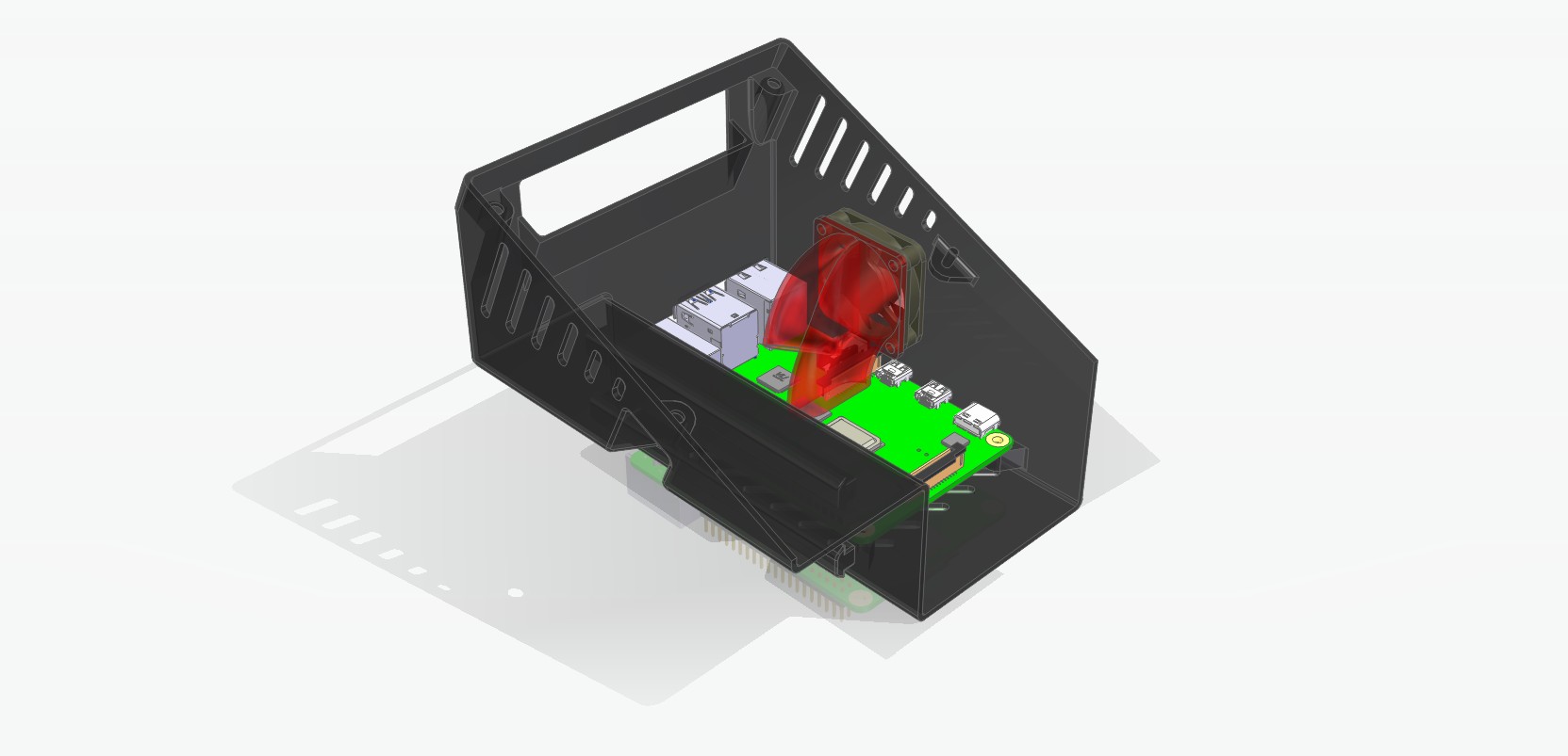 Ender 3 Raspberry Pi 4 Case (under LCD) by Zejott | Download free STL ...