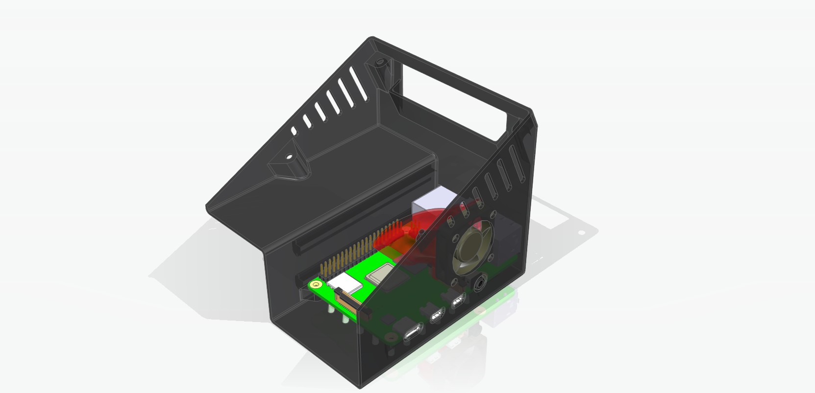 Ender 3 Raspberry Pi 4 Case (under LCD) by Zejott | Download free STL ...