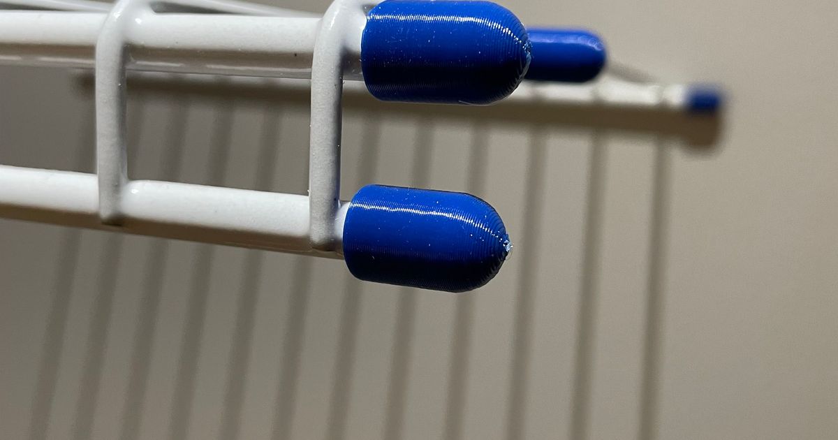 Wire shelf security cap (Customize) by Xowyre | Download free STL model ...