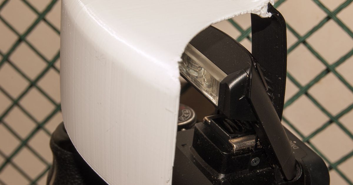 Universal On-Camera Flash Diffuser by mgetz | Download free STL model ...