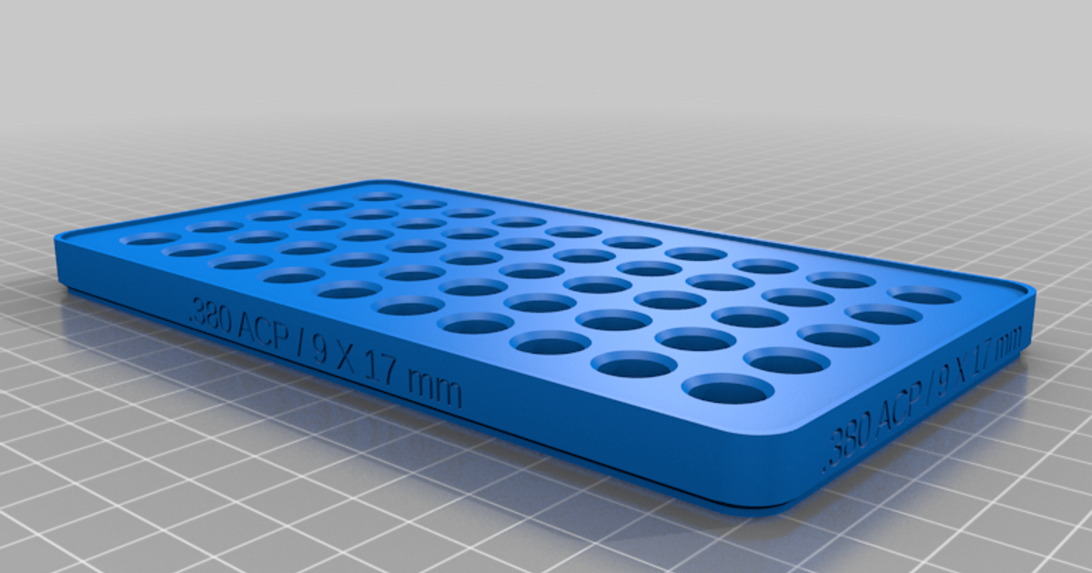 .380 ACP / 9X17mm Stacking Loading Block by brass_ring | Download free ...