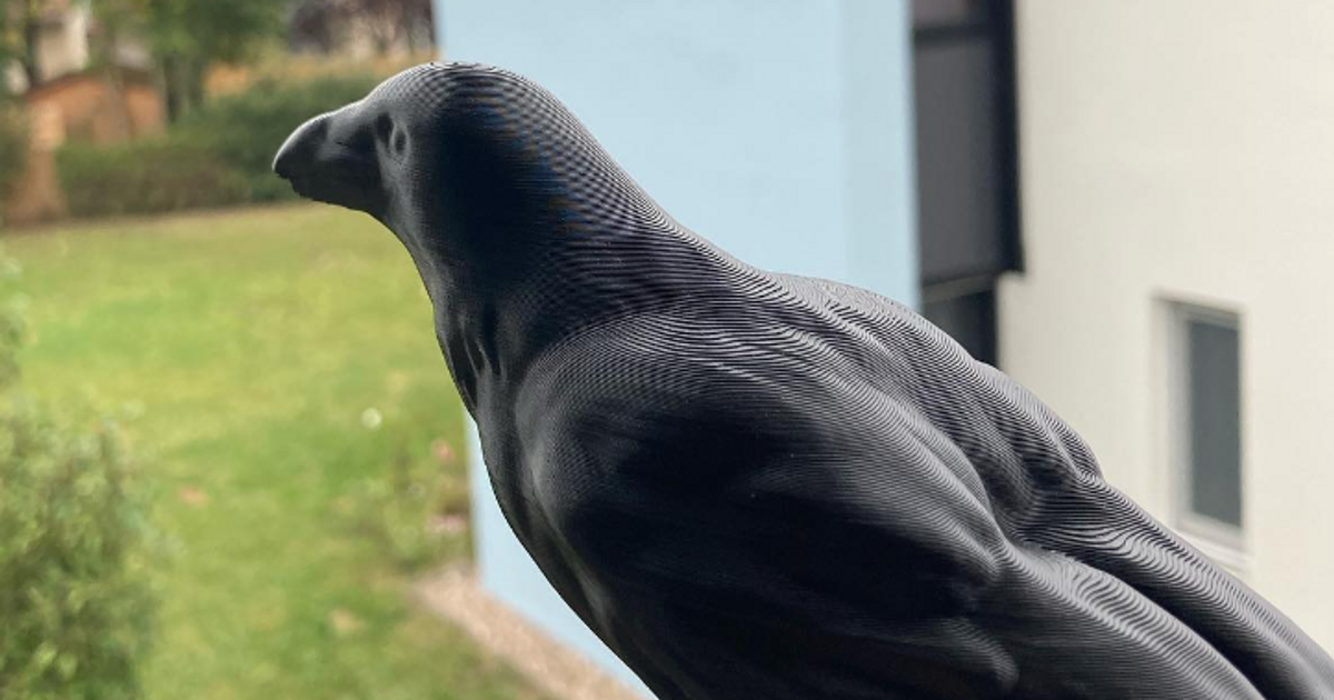 Crow (with support) by Roiku | Download free STL model | Printables.com