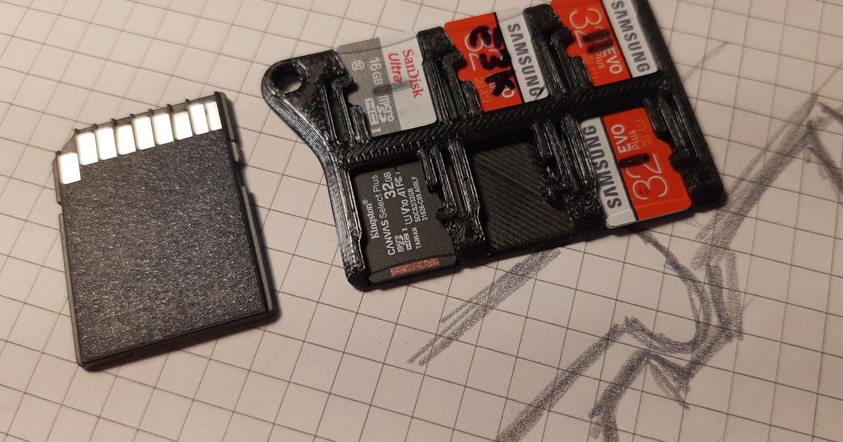 Slim MicroSD Case by Marco Lebdech | Download free STL model ...
