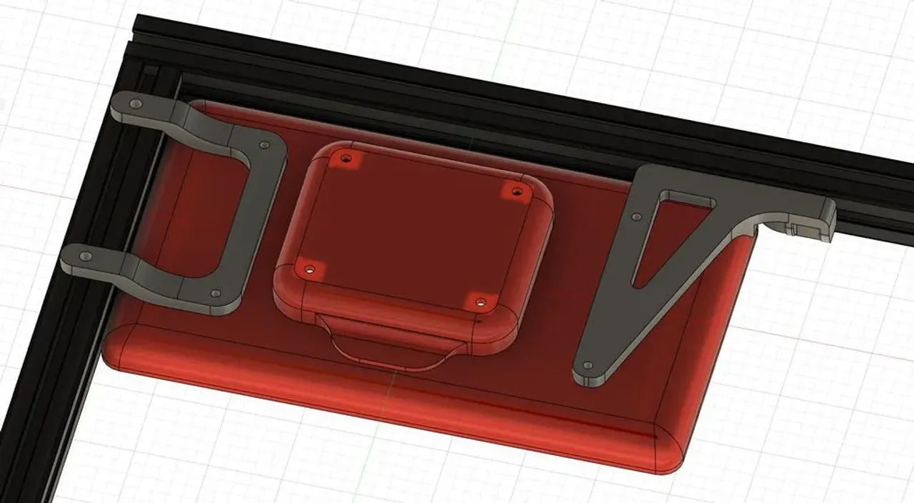 2020 Extrusion Bracket Raspberry Pi 7" Touch Screen Display LCD TFT Ender 5 Plus by Termiman ...