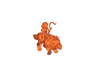 Halfling Female Druid Riding a Wolf by Matt C | Download free STL model ...