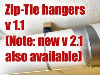 Zip Tie Ceiling/Wall Hanger for 4" PVC Pipe (v2.1) by Doug Joseph ...