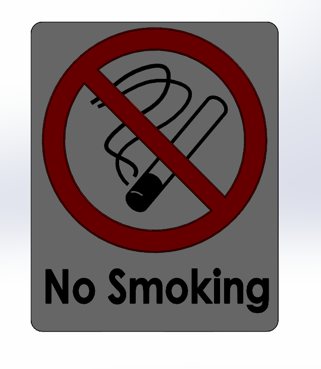 Sign No Smoking by tomas löfvenberg | Download free STL model ...