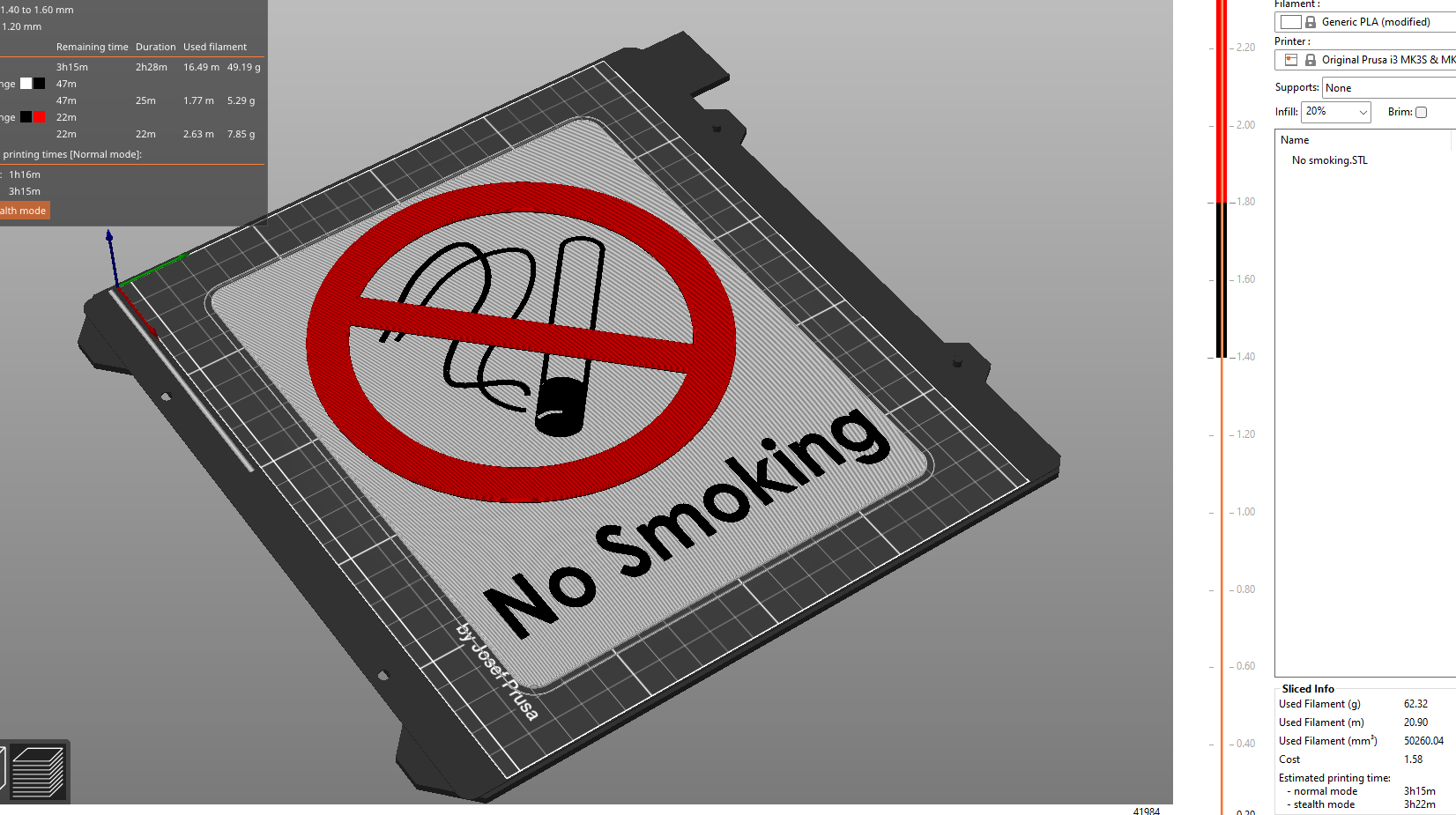 Sign No Smoking by tomas löfvenberg | Download free STL model ...