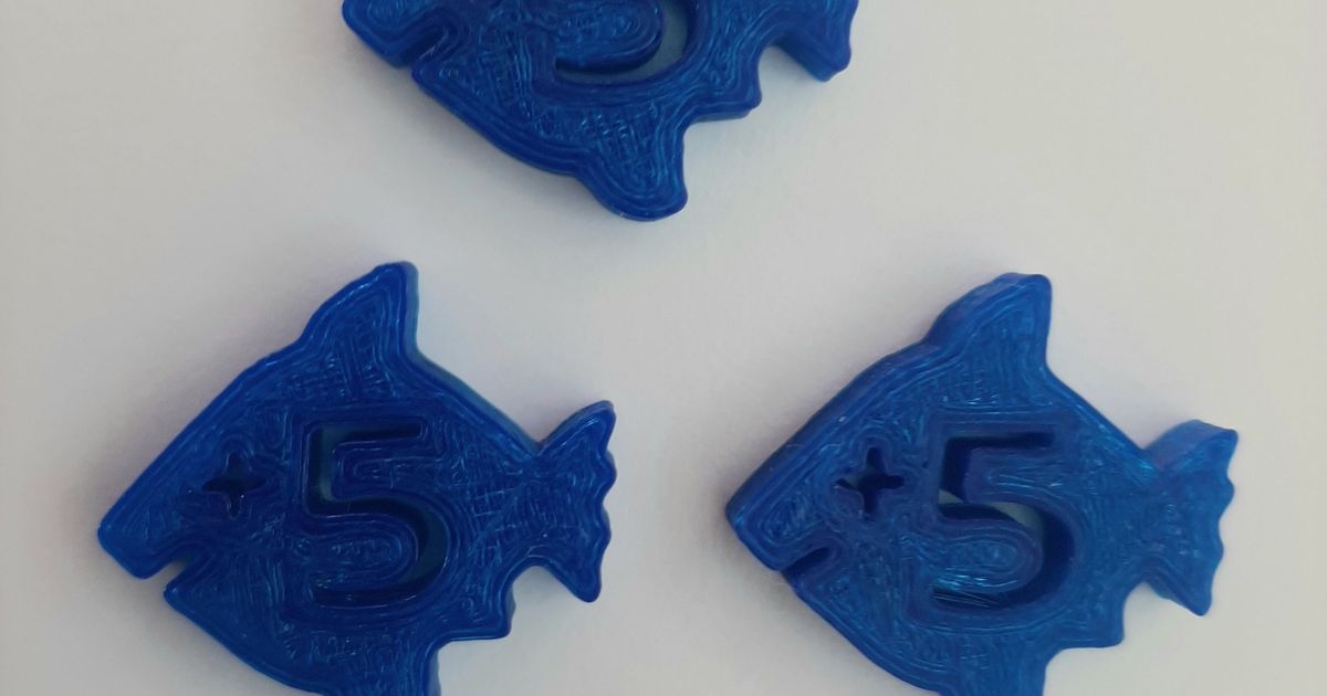 5 fish token by Boardgamefun | Download free STL model | Printables.com
