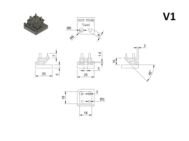 FDM 3D Printer Calibration File, Testfile by 3D_print_de | Download ...