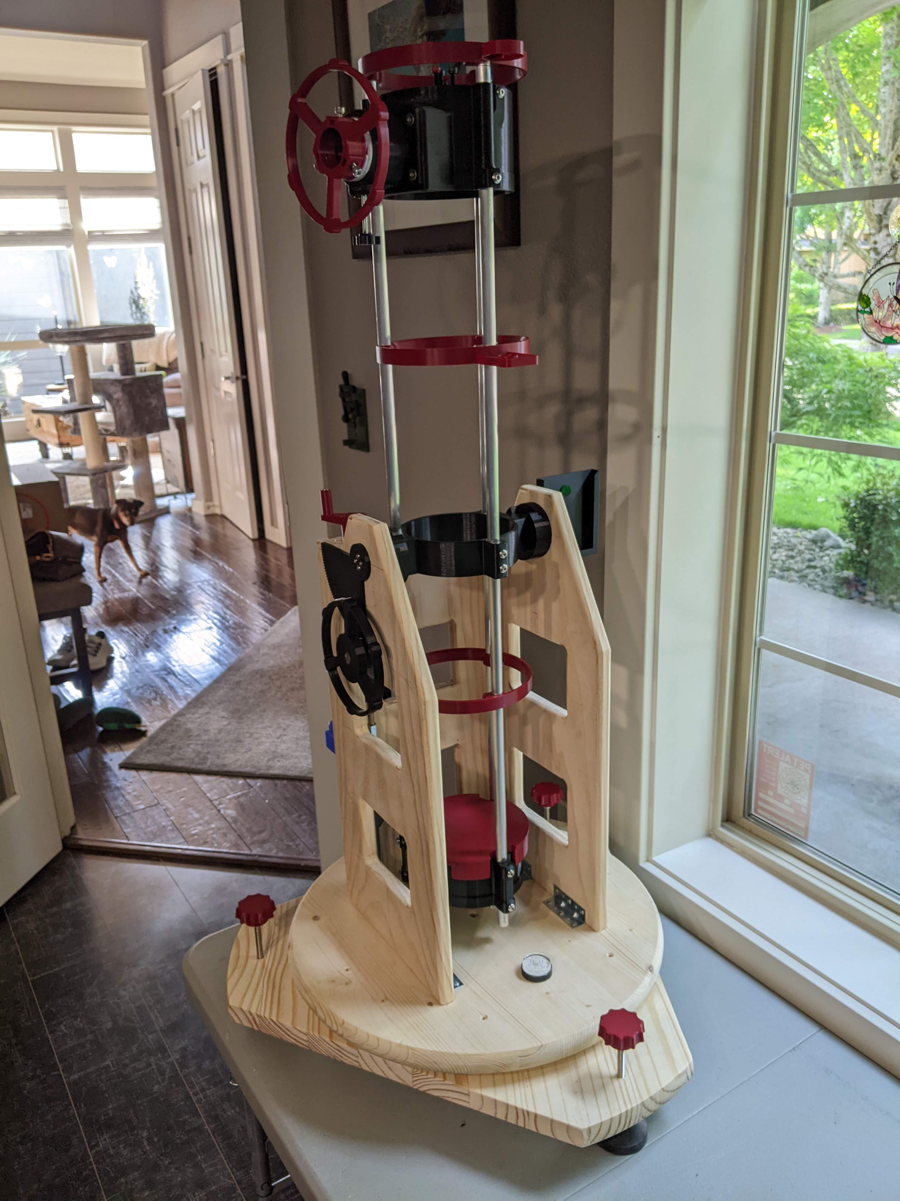 Azimuth/Altitude mount for the Hadley 114/900 telescope by SDHayes ...