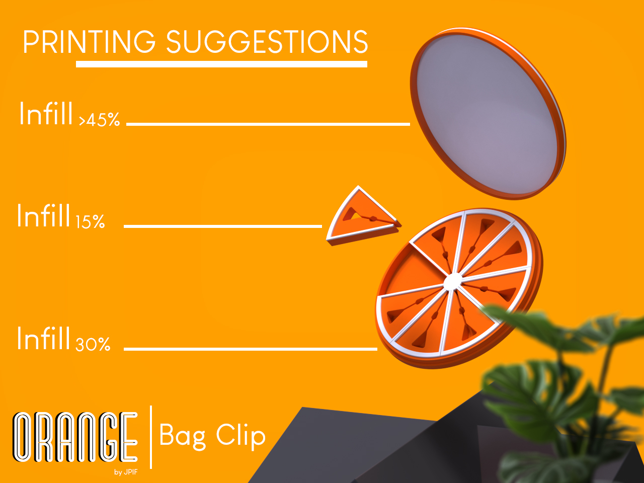 BAG CLIP - ORANGE by JPIF | Download free STL model | Printables.com
