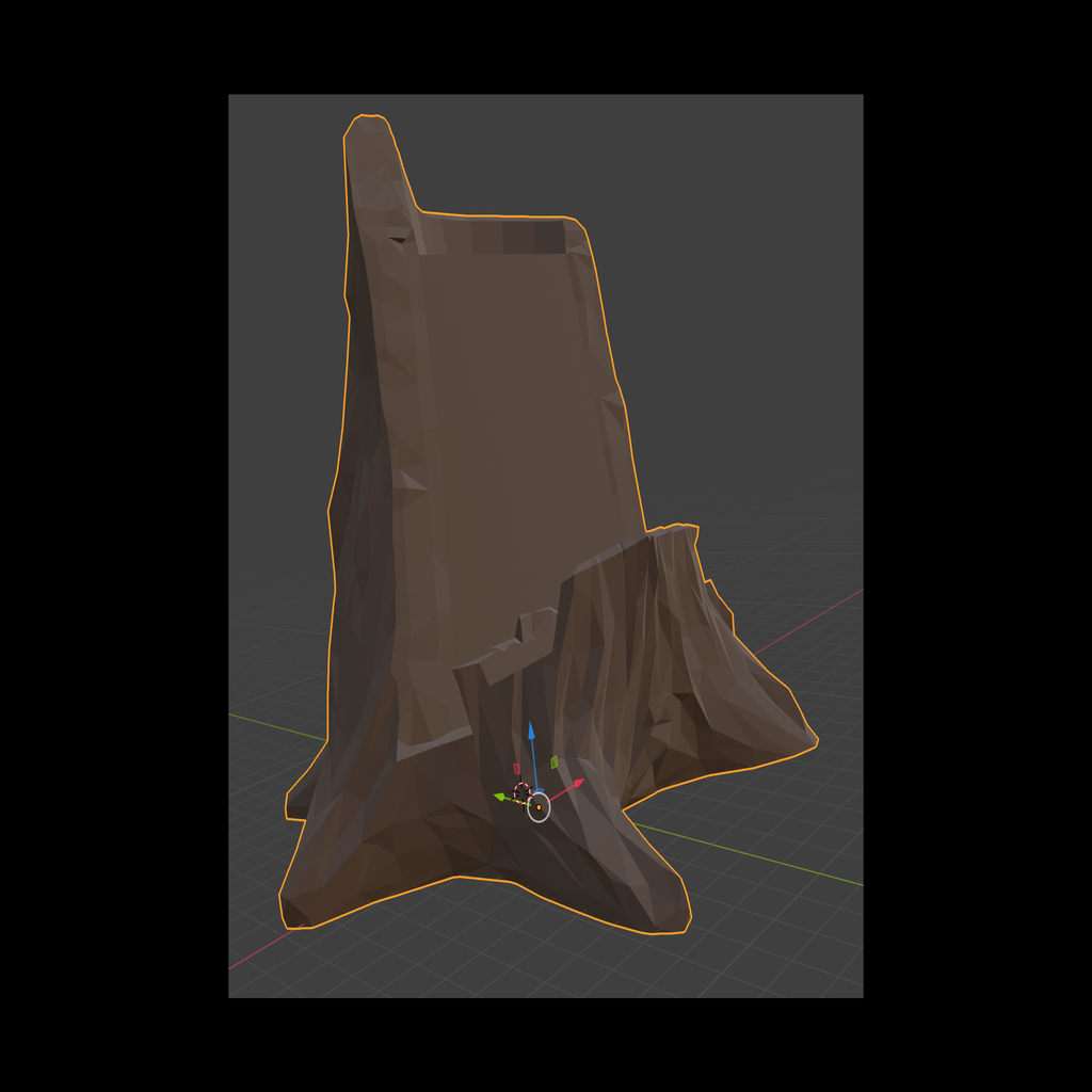 Low poly tree stump tablet stand by nerd_merdules | Download free STL ...