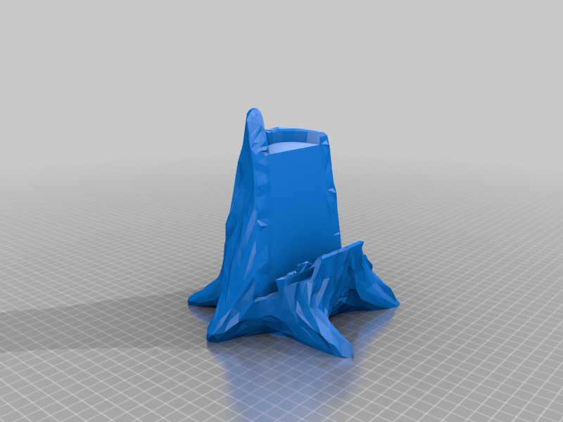 Low poly tree stump tablet stand by nerd_merdules | Download free STL ...