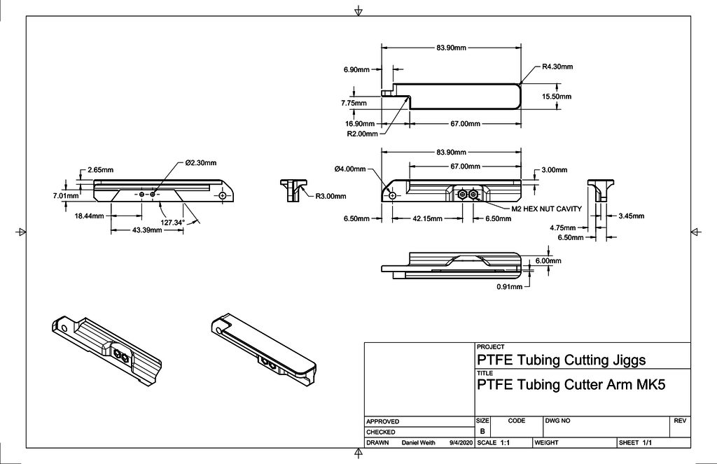 Cantilever PTFE Tubing Cutter od autora FatDan | Stáhněte si zdarma STL ...