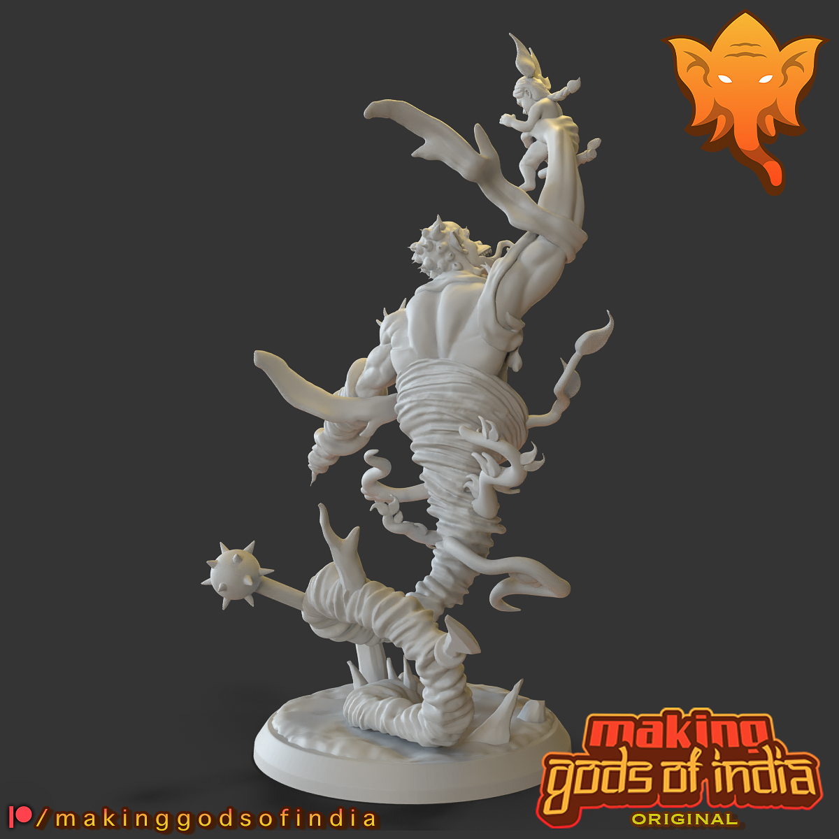 Baby Krishna & Trinavarta The Tornado Demon by Vedic Futura | Download ...