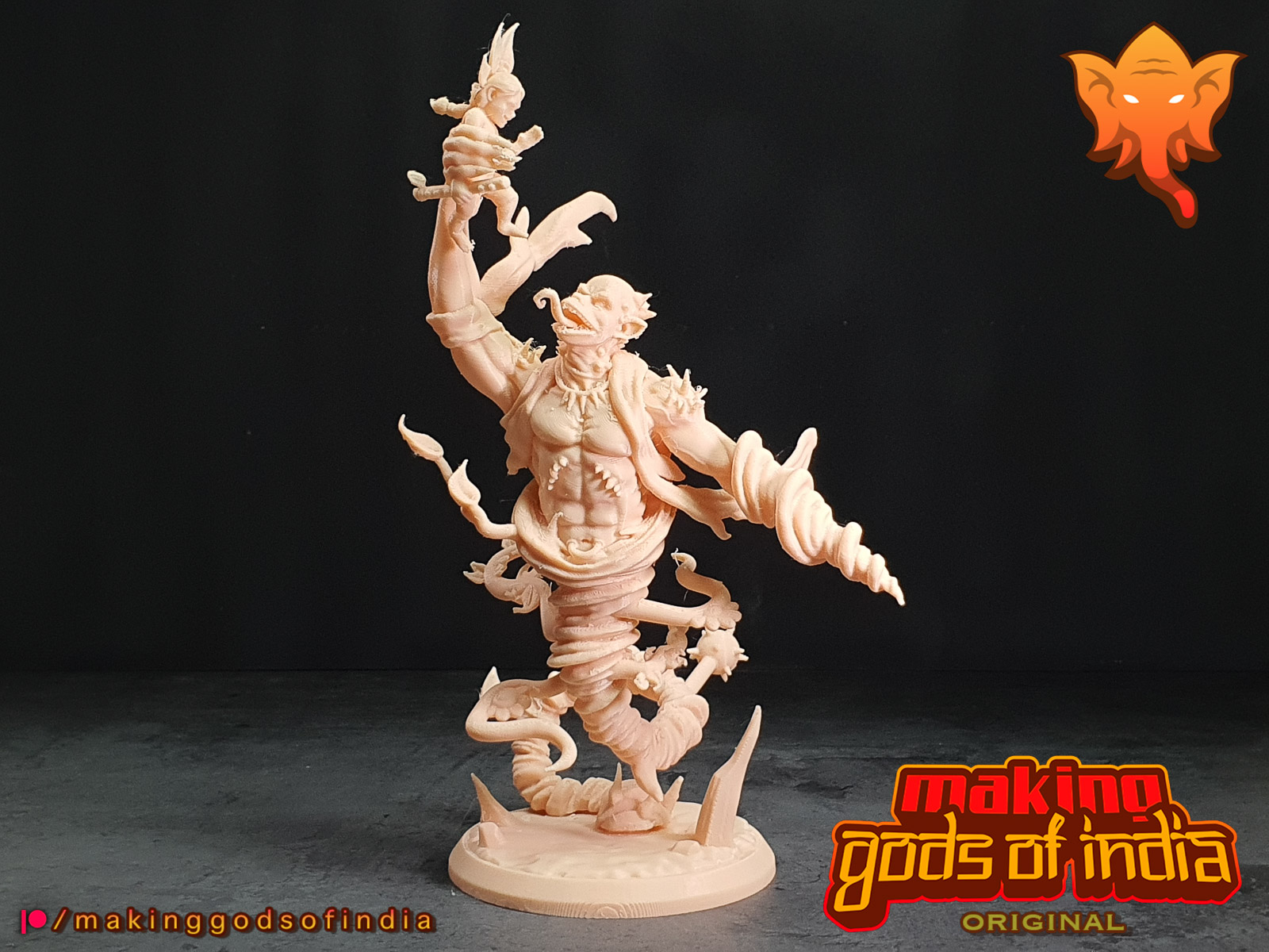 Baby Krishna & Trinavarta The Tornado Demon by Vedic Futura | Download ...