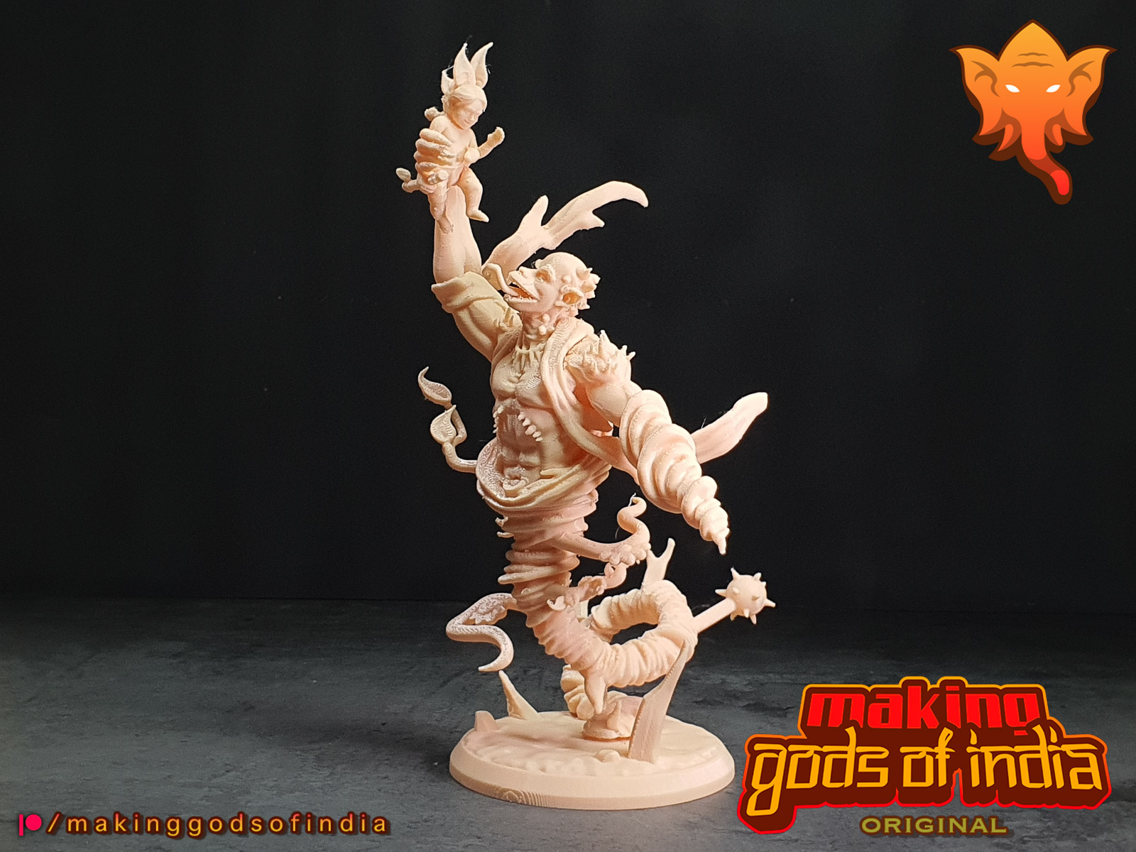 Baby Krishna & Trinavarta The Tornado Demon by Vedic Futura | Download ...
