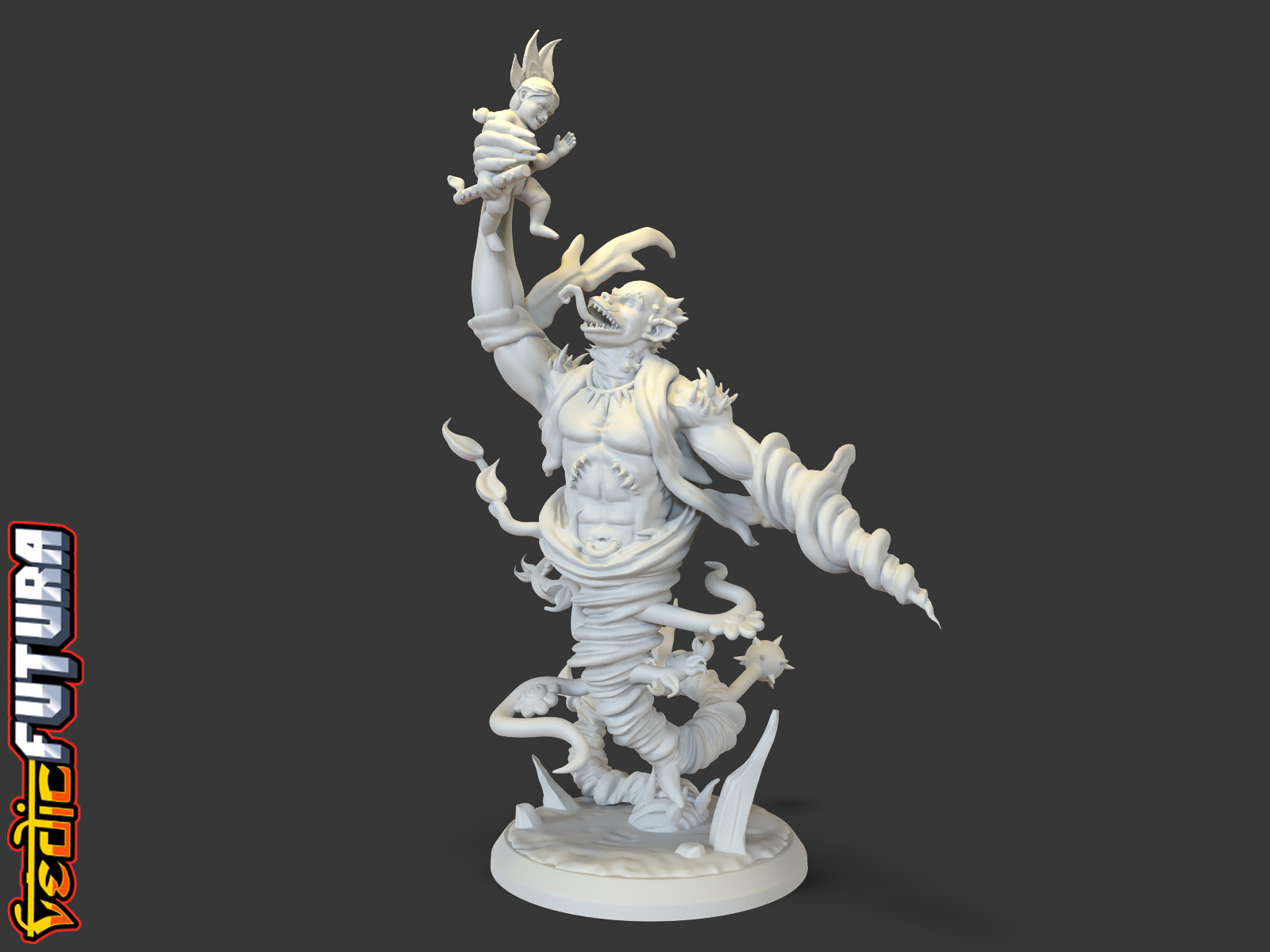 Baby Krishna & Trinavarta The Tornado Demon by VedicFutura | Download ...