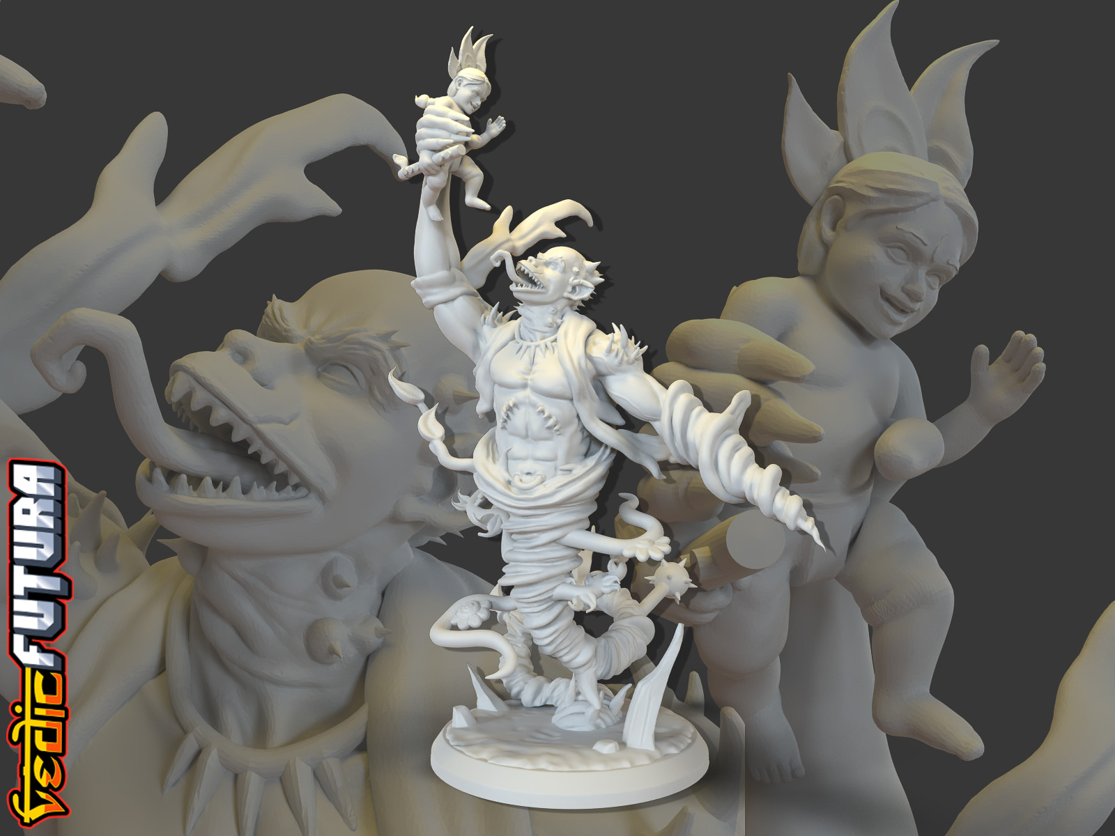 Baby Krishna & Trinavarta The Tornado Demon by VedicFutura | Download ...