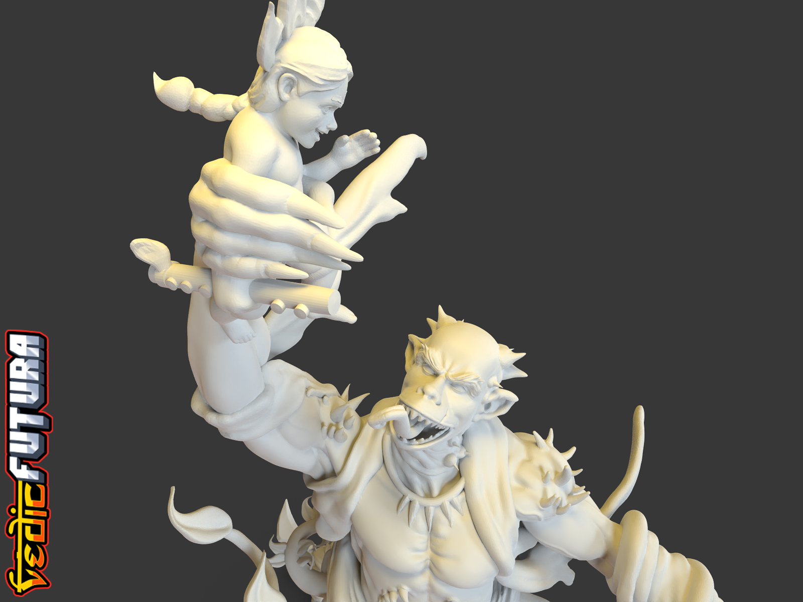 Baby Krishna & Trinavarta The Tornado Demon by VedicFutura | Download ...