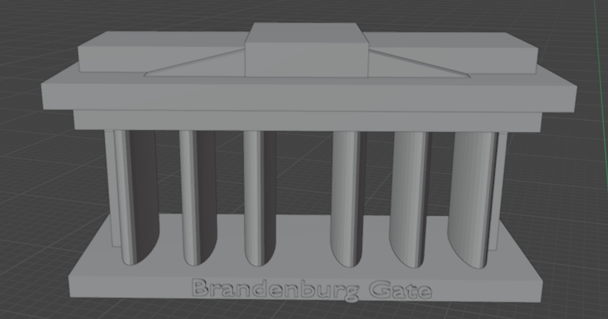 Brandenburg Gate by XForce787 | Download free STL model | Printables.com