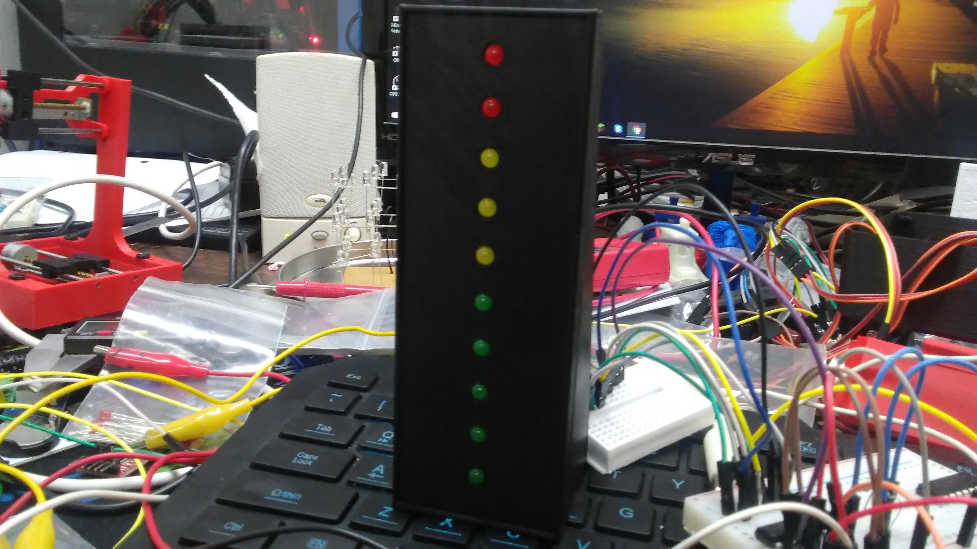 10 LED VU Meter Stand for 5mm LED's by Spankyty | Download free STL ...