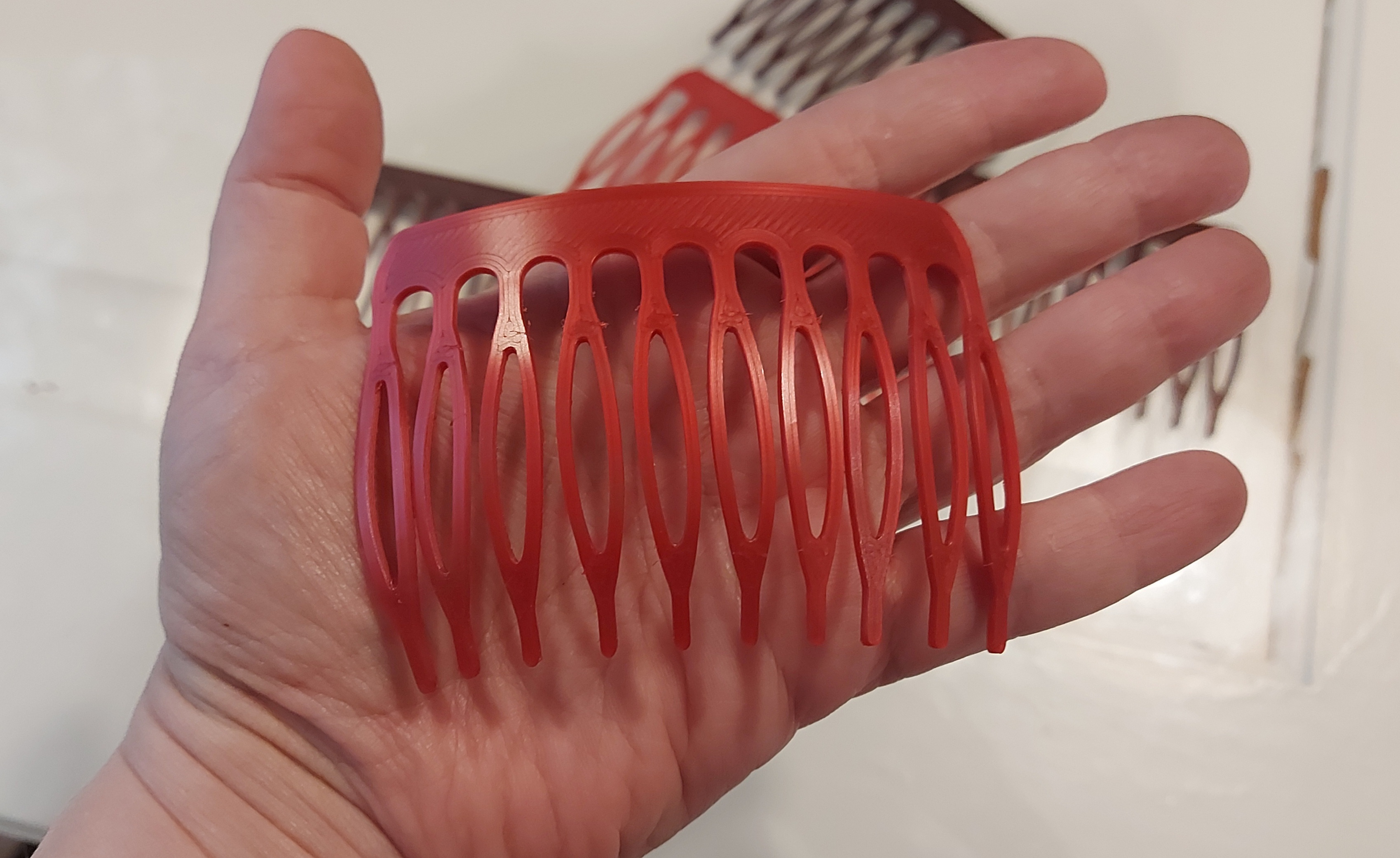 Hair comb, print flat, form with heat by SonjaSelena | Download free ...