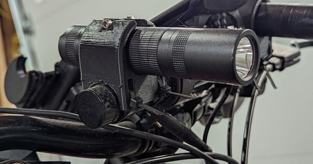 Bike Flashlight Mount by mbiersack | Download free STL model ...