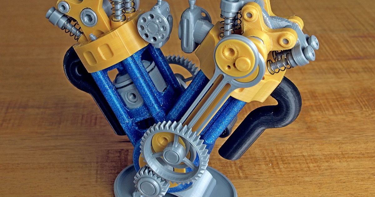 OHC V60 Ultramax Engine by Bootjevaarder | Download free STL model ...