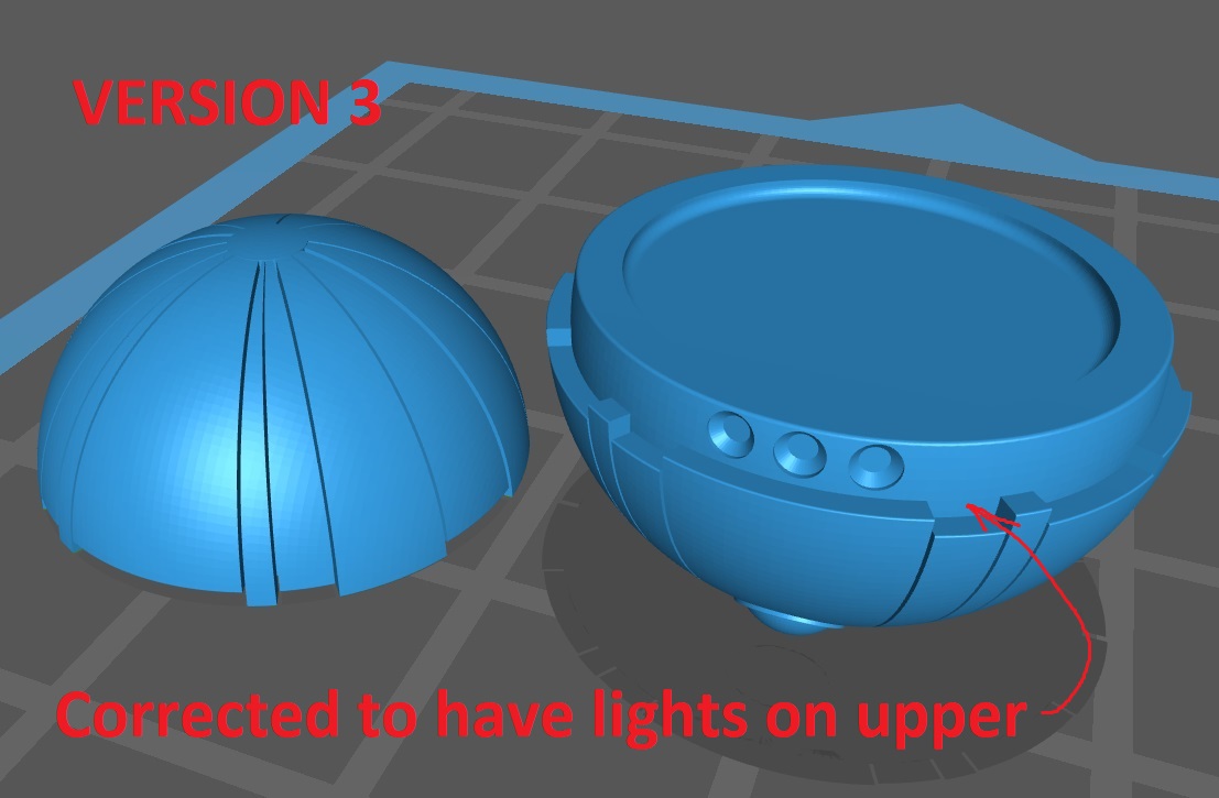 Star Wars split Droid Popper EMP / Thermal Detonator for 1:12 , 1:6 and ...