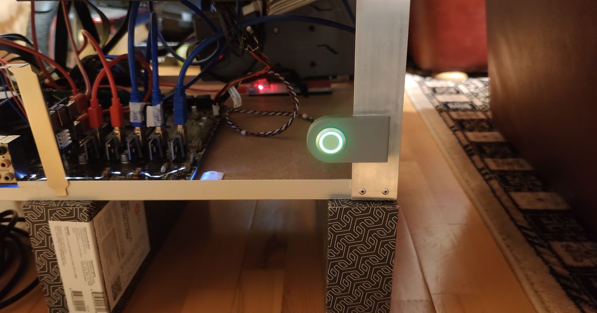 Power button holder for VGA/GPU MINER RIG by TigerHUN | Download free ...