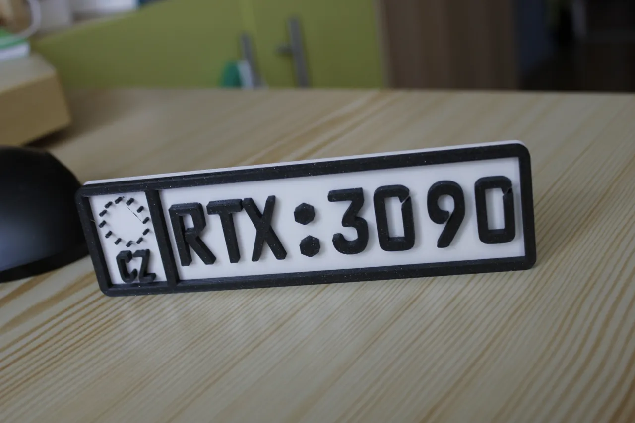 custom Licence Plate RTX 3000 Series by T3D_design | Download free STL ...