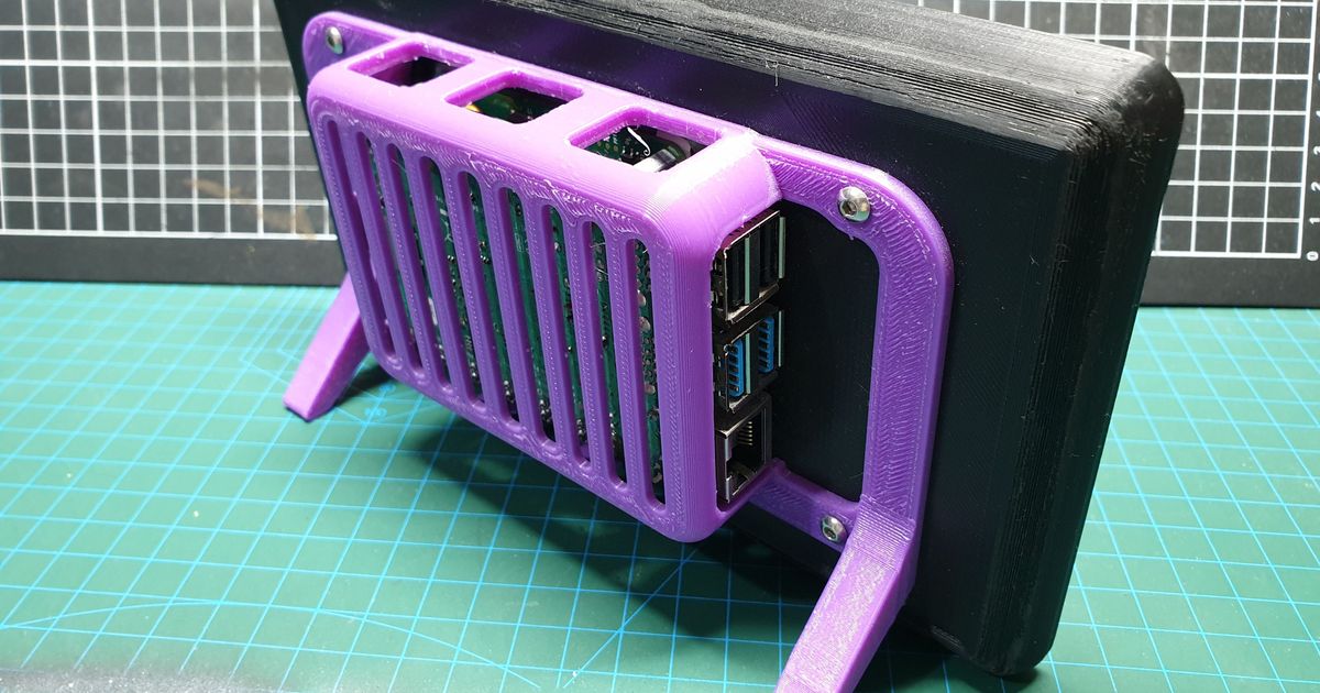 Raspberry Pi 7" Touch Screen Stand with POE hat Display LCD TFT Case ...