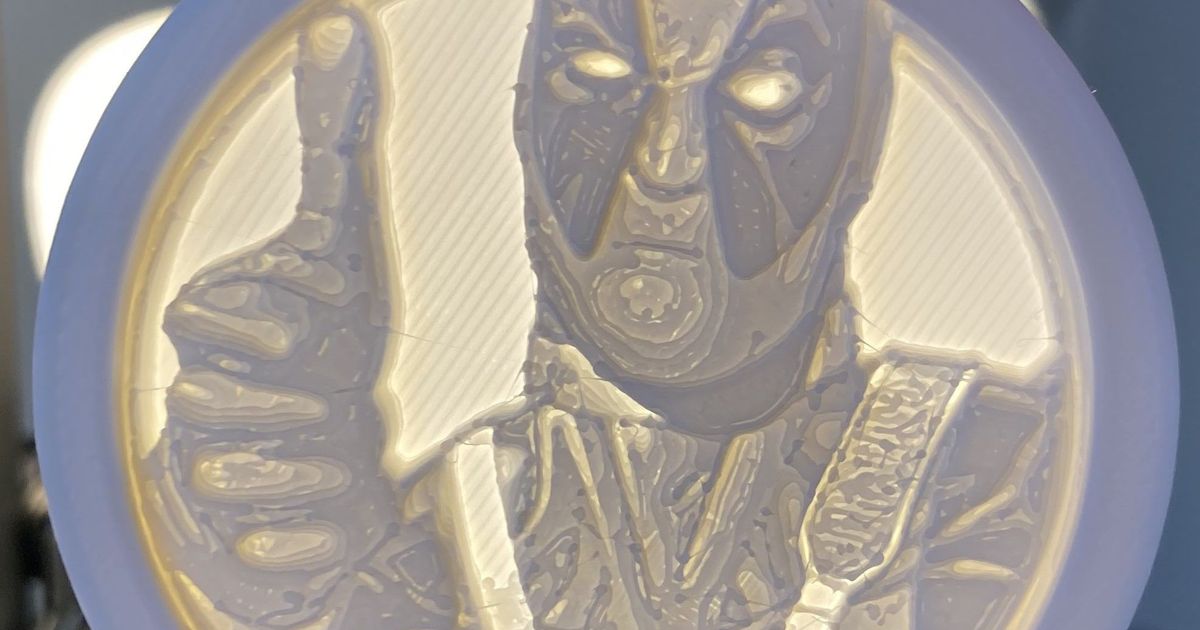 Deadpool Litho keychain by Dax_Prime | Download free STL model ...