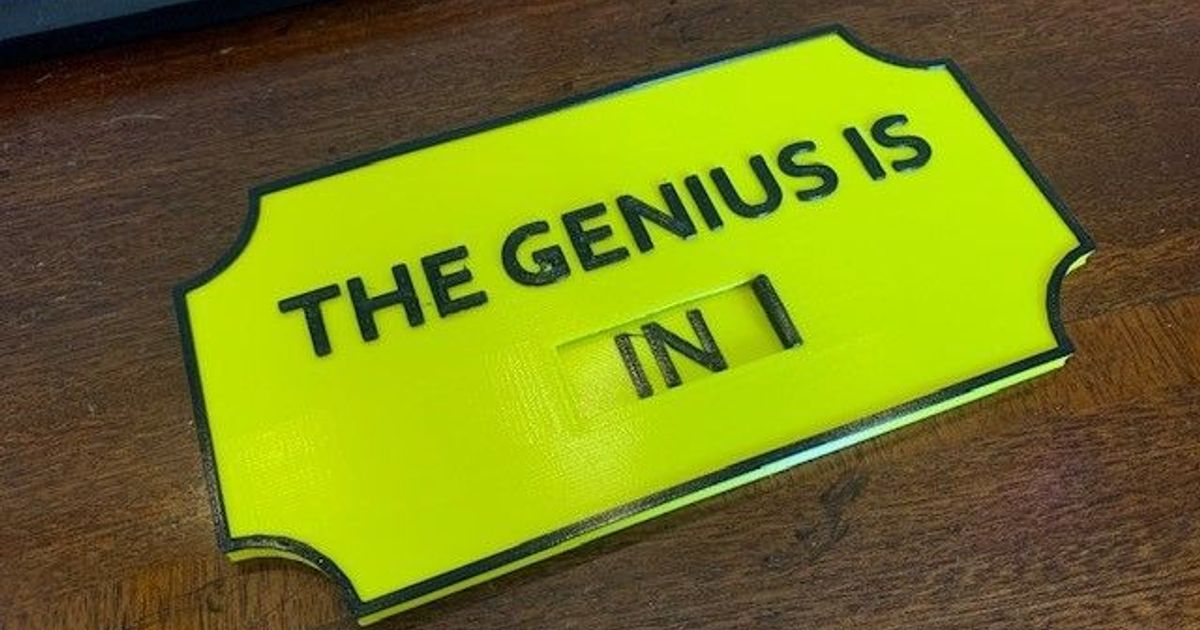 The Genius is IN / OUT by Justin Spanier | Download free STL model ...