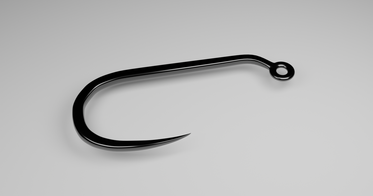 High Poly Fish Hook by deal_industries | Download free STL model ...