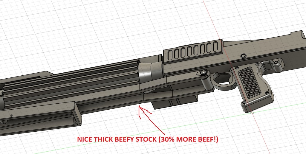 Star Wars DC15-X blaster rifle with folded stock from Revenge of the ...